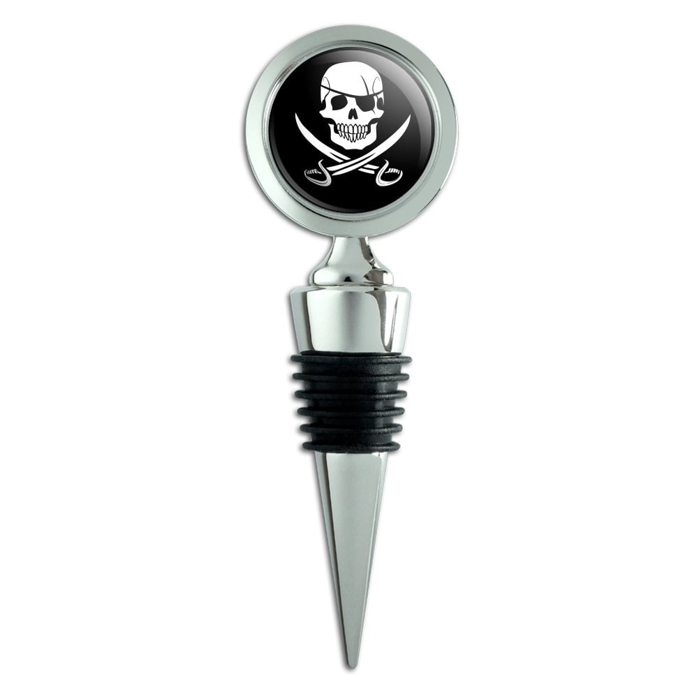 Pirate Skull Crossed Swords Jolly Roger Wine Bottle Stopper - Walmart.com