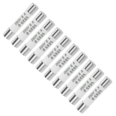 Cartridge Fuses 8A 250V 5x25mm Fast Blow Car Audio Alarm Amplifier ...