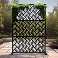 Freestanding Metal Privacy Screen 72"H x 47"W – Weather-Resistant ...