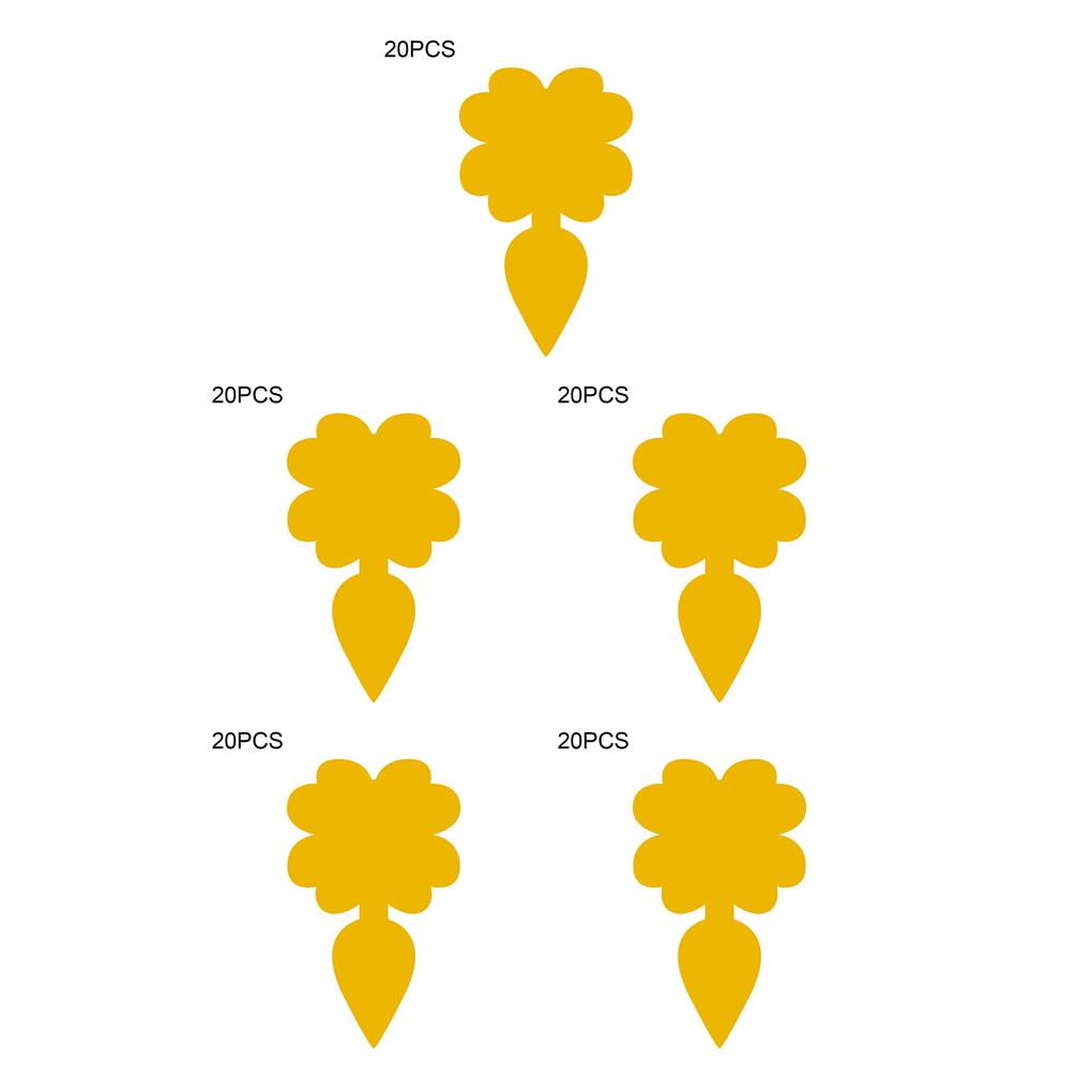 Injueey 20 piezas potente atrapamoscas tablero adhesivo insecto ...