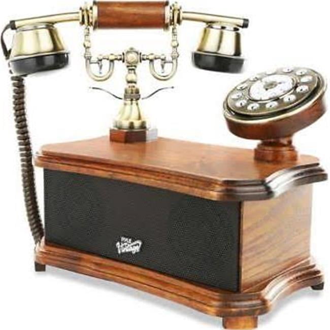 2-in-1 Retro Vintage Style Home Landline Telephone & Bluetooth Stereo ...