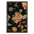 SAFAVIEH Chelsea Emmet Floral Wool Area Rug, Black, 4'6" x 6'6" Oval ...