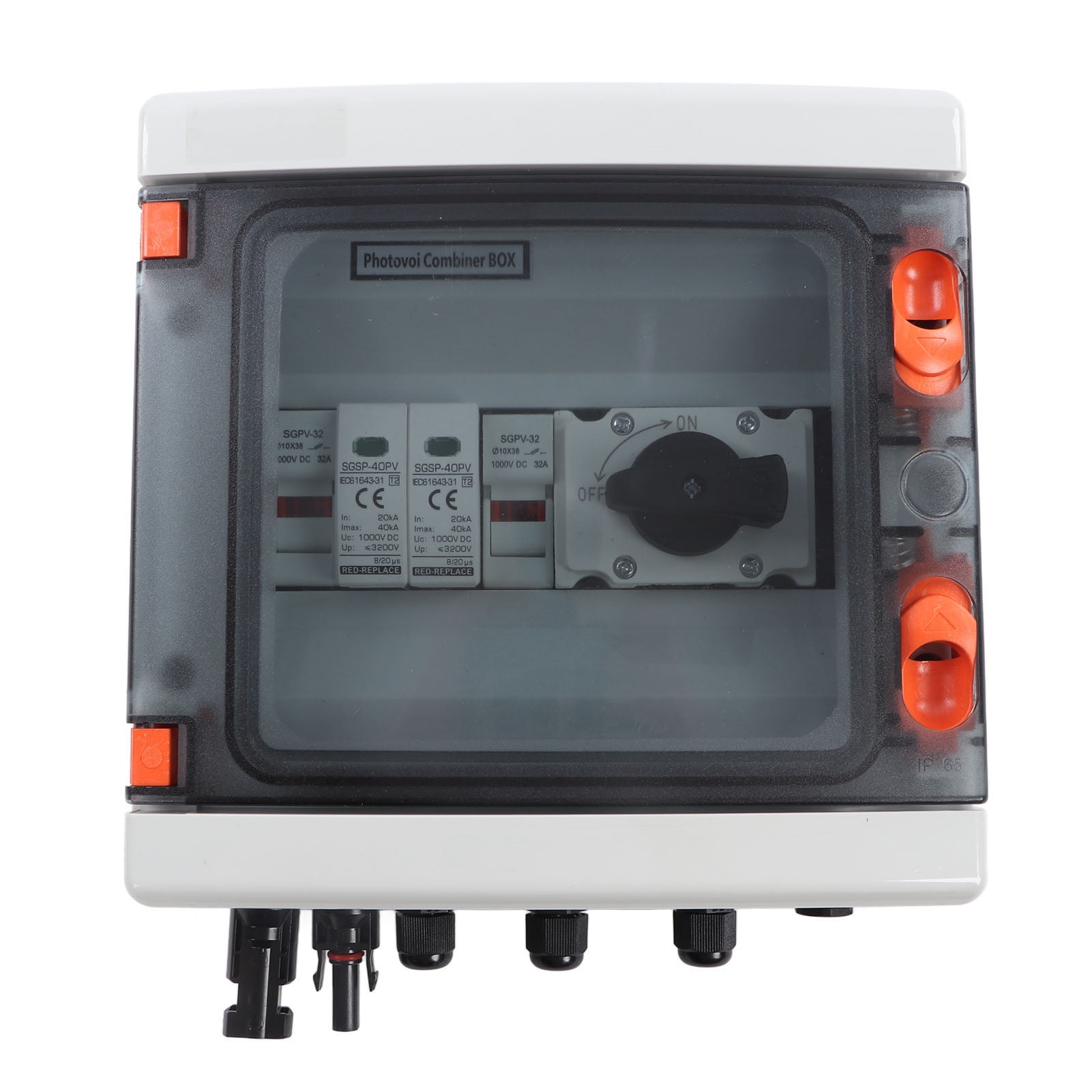 Caja combinadora fotovoltaica solar IP65 Caja combinadora fotovoltaica impermeable 1 en 1 con ...