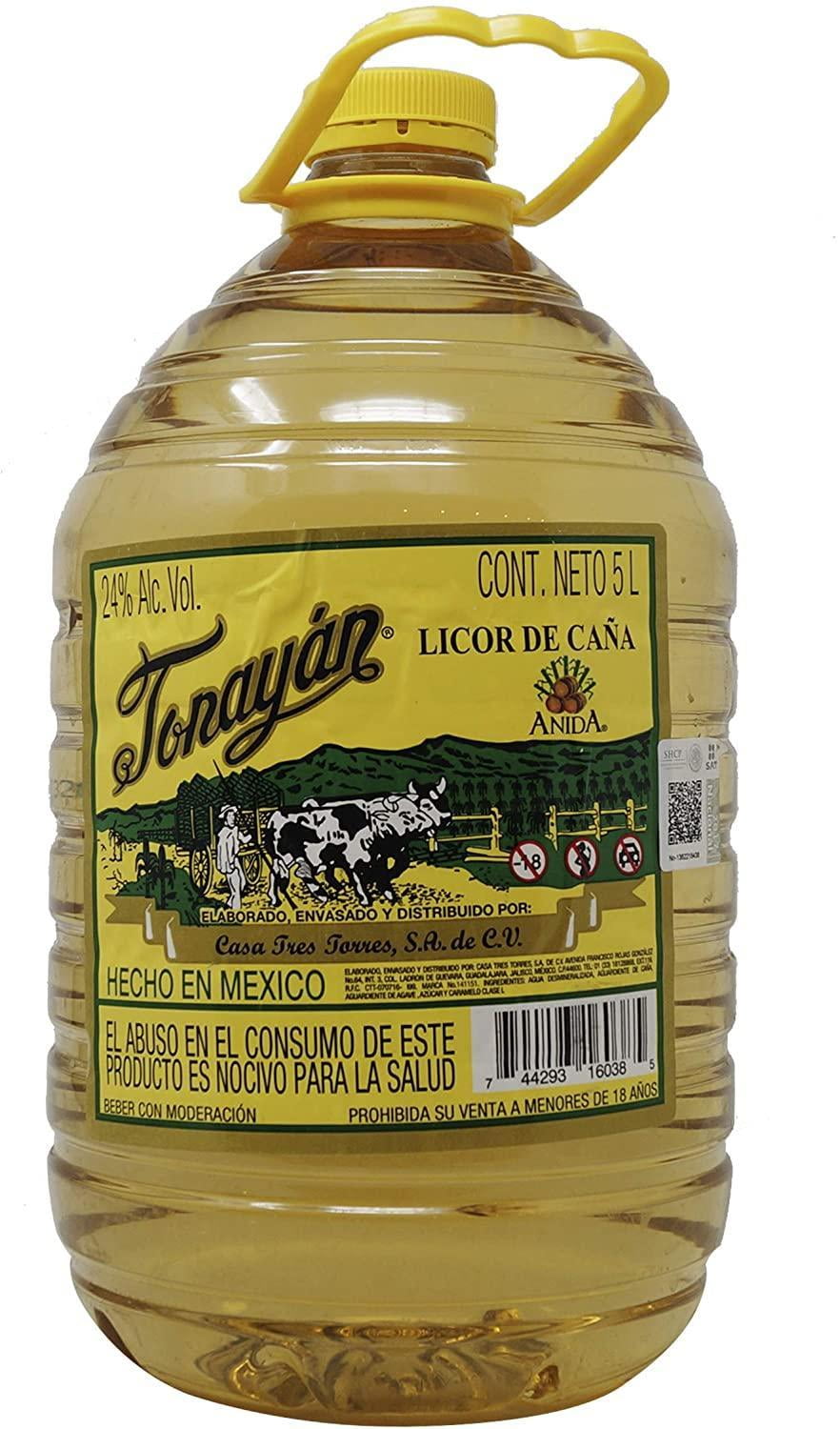 Paquete de 3 Licor De Caña Tonayan Pet Blanco Y Amarillo 5 L | Walmart en línea