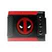 Deadpool Red and Black Zip Around Clutch Wallet With Metal Shield Logo ...