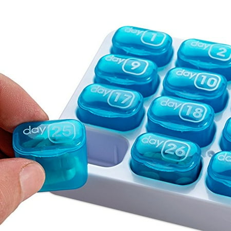 31 Pop Out Medication Pods, Monthly Pill Organizer by MEDca | Walmart ...