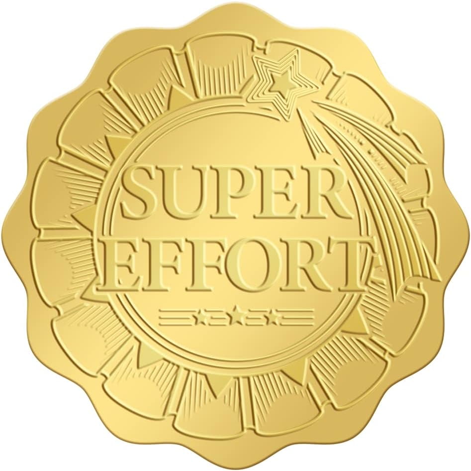 2 Inch Gold Foil Embossed Seals Stickers 100pcs Super Effort ...