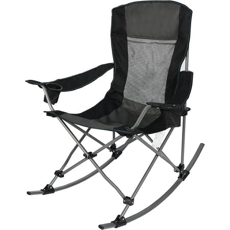 Diayung Folding Rocking Camping Chair with High Back for Adults ...