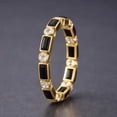 Baguette Cut Black Onyx And Diamond Full Eternity Band Ring, Dual ...