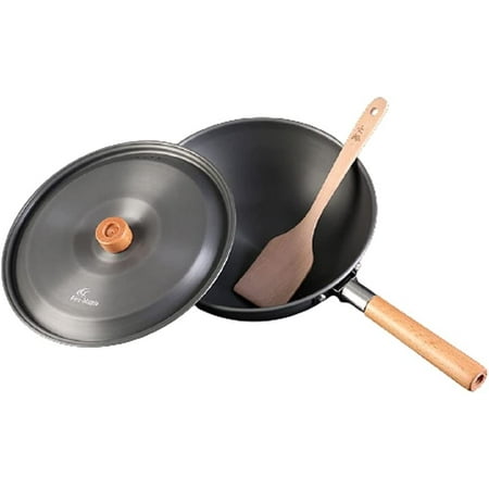 Camping Cooker Nonstick Frying Pan Open Fire Cooking Wok Camping ...