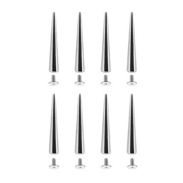 100pcs 10mm Square DIY Leathercraft Black Metal Punk Spikes Spots ...