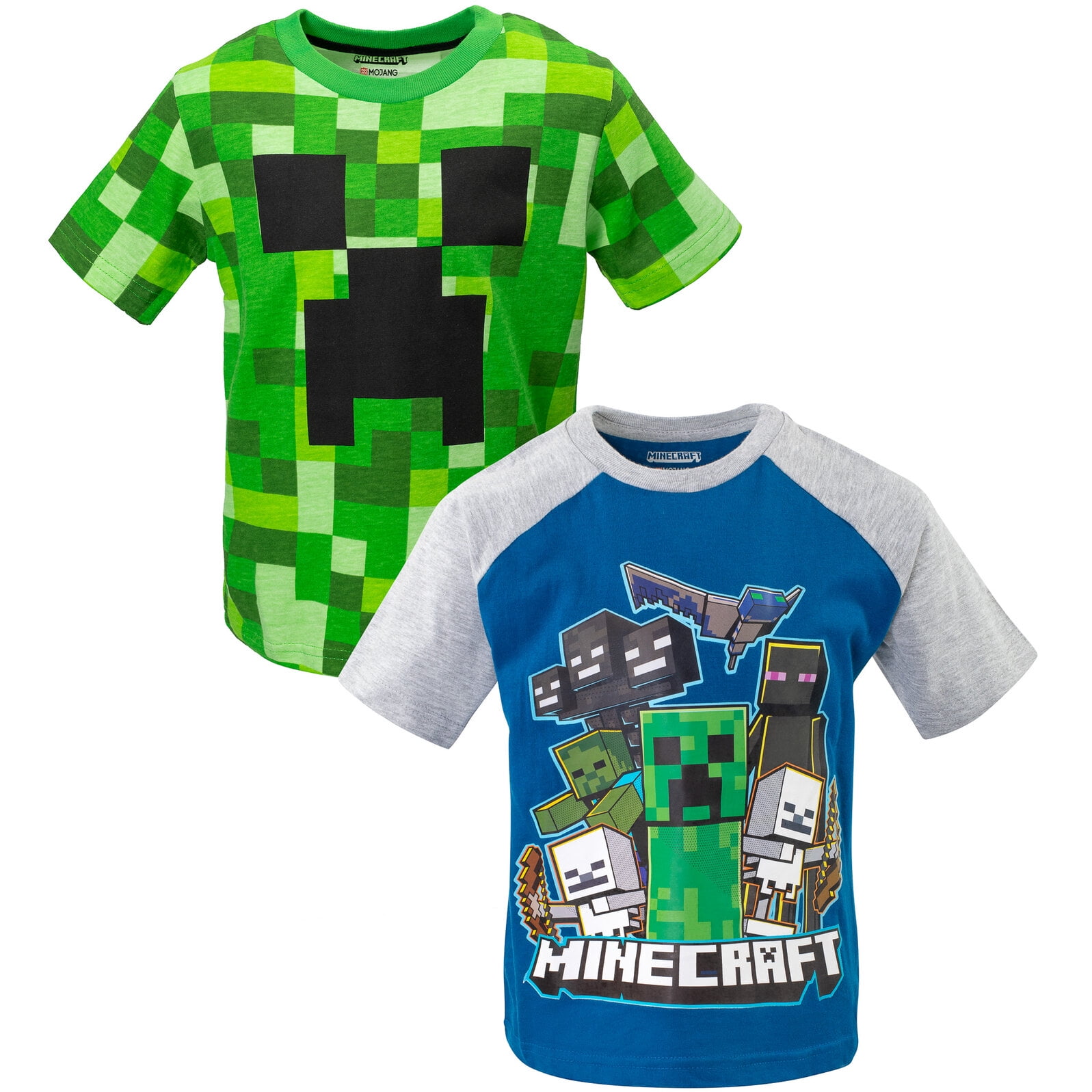 Minecraft Creeper Zombie Enderman Little Boys 2 Pack T-Shirts Little ...