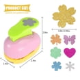 6 Pieces Craft Hole Punches with 10 Glitter Cardstock Paper, Handmade ...