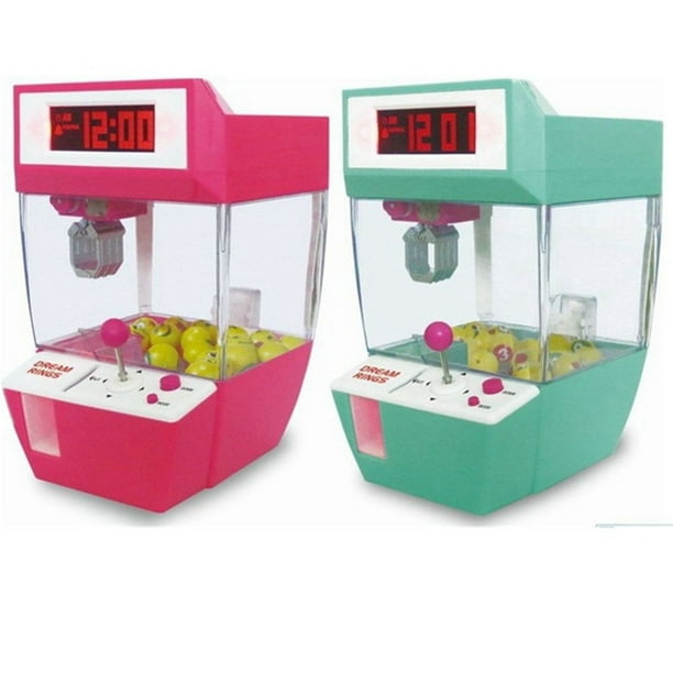 Mini Candy Grabber Catcher Crane Lazy Person Alarm Clock Machine Arcade ...