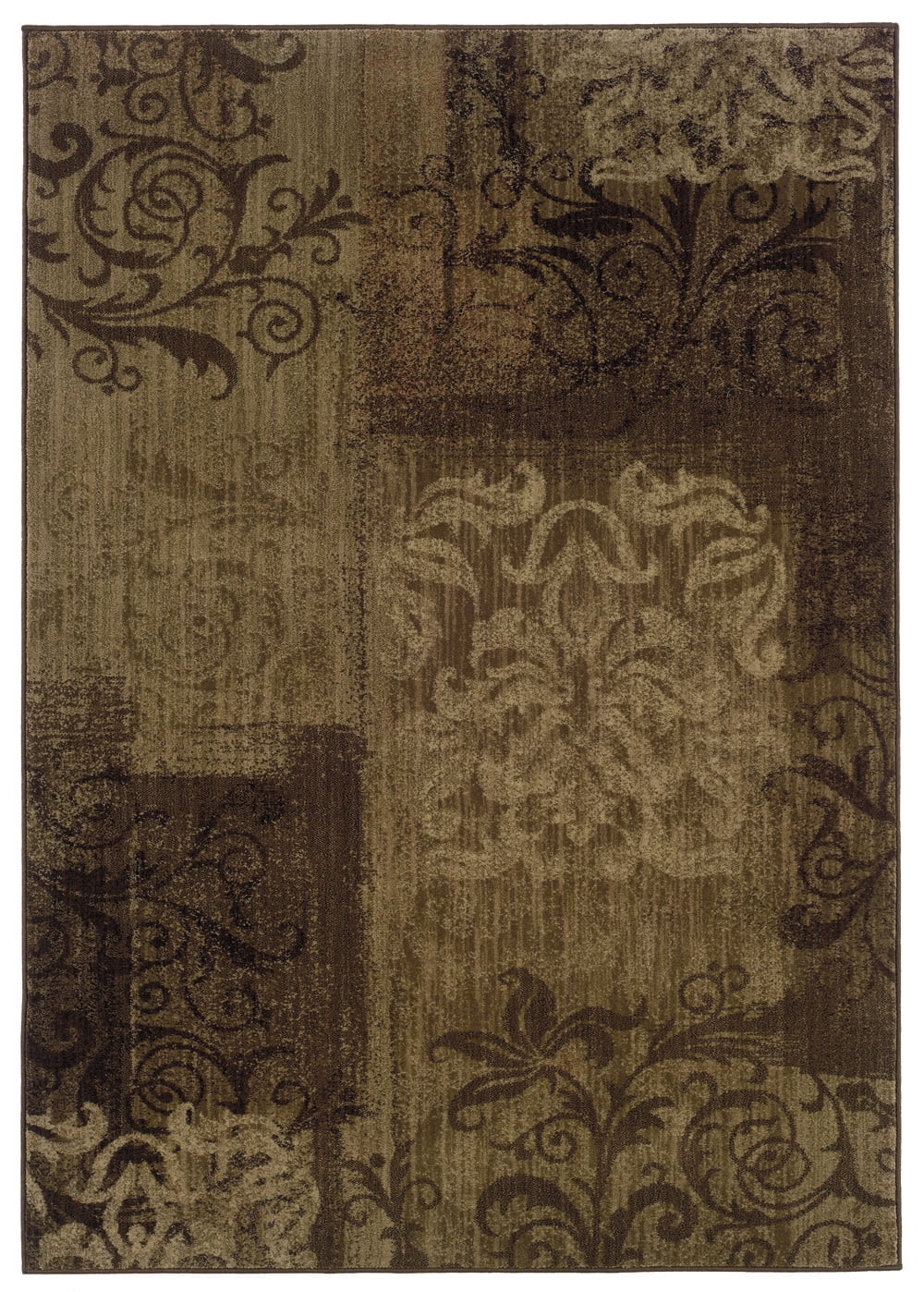 Sphinx Allure Area Rug 060B1 Casual Brown Leaves Scrolls 9' 10" x 12' 9 ...