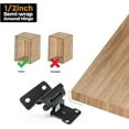 Ravinte 10 Pack 5 Pairs 1/2 inch Overlay Cabinet Hinges Matte Black Self Closing Kitchen Cabinet ...