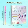 12 Colors Nail Art Pens Set, Nail Art Markers with Fine Tip, Quick Dry ...