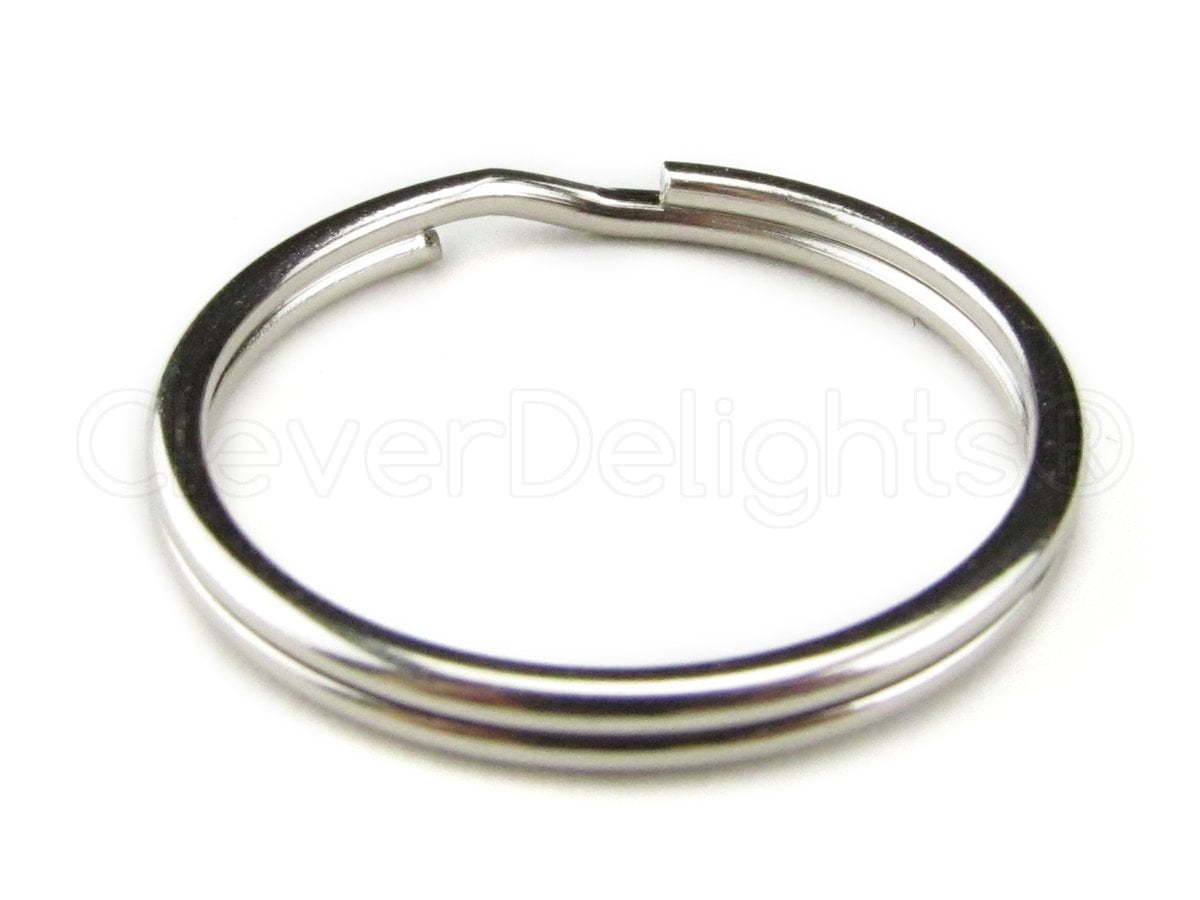 CleverDelights 1" Split Key Rings - Silver - 100 Pack - Walmart.com