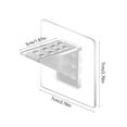 XiYing No-Drill Adhesive Mounting Shelf Bracket, Clear Acrylic Right ...