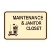 Signs ByLITA Classic Framed Maintenance & Janitor Closet Sign (Ivory ...