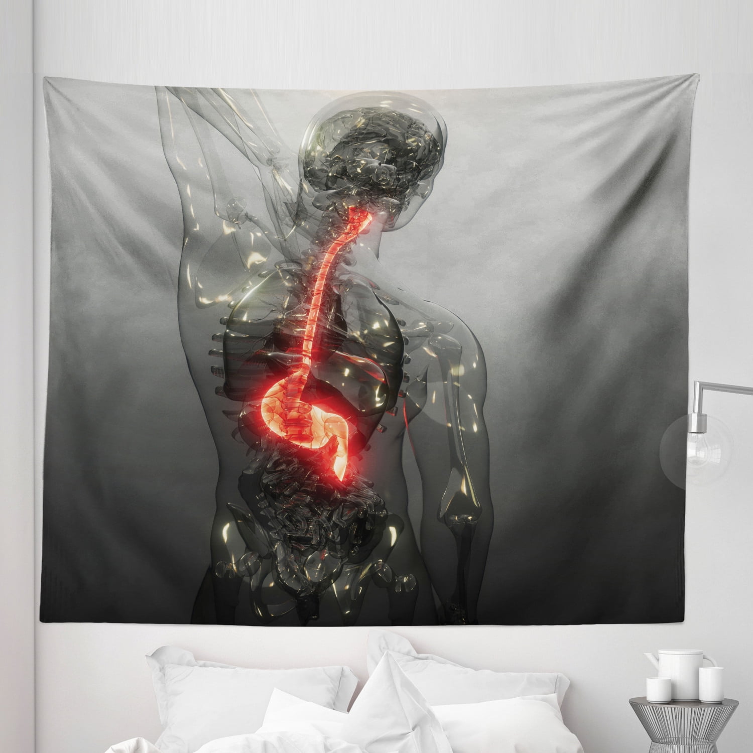 Anatomy Tapestry, X-ray Look Stomach Scanning of Human Body Organs ...