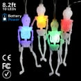 TORCHSTAR Halloween Decorations Skeleton Skull String Lights, 10 LEDs ...
