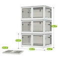 EnHomee 148QT Storage Bins with Lids Large Storage Containers Stackable ...