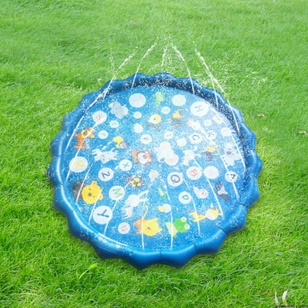 68 Inch Inflatable Splash Pad Sprinkler Splash Play Mat for Kids ...