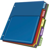 Cardinal Plastic Binder, 5 Colored Tabs, Expanding Pocket Divider ...