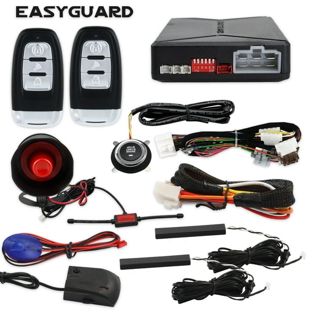 EASYGUARD EC010-SR PKE car Alarm Remote Starter keyless Start Push ...