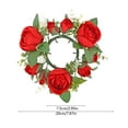 Fzsteel Faux Rose Candle Garland Ring Decoration for Wedding Party Home ...