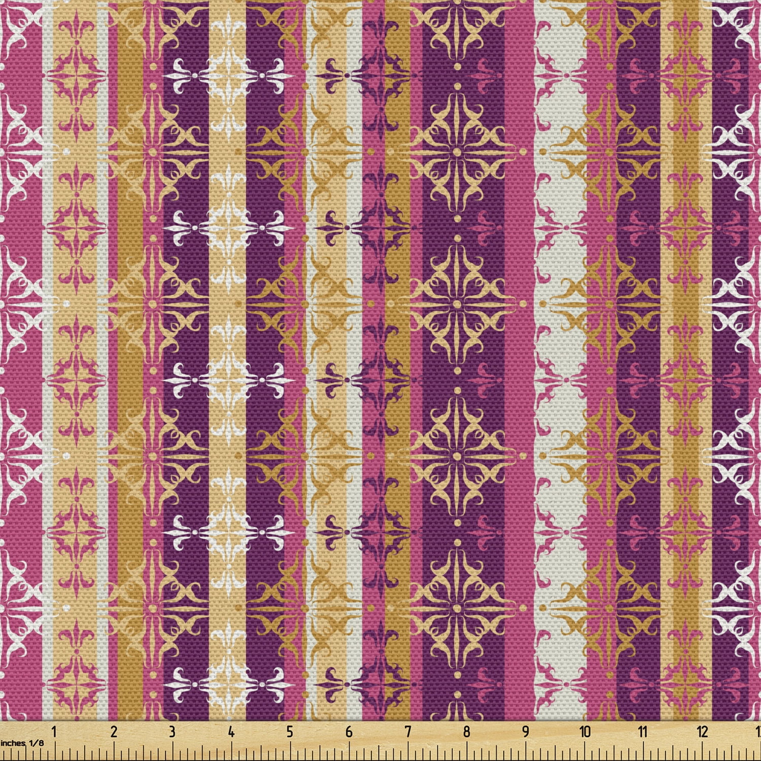 Bohemian Stripe Upholstery Fabric by the Yard, Colorful Theme Boho ...