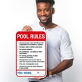 Pool Rules Sign, Red Pool Sign, - Walmart.com