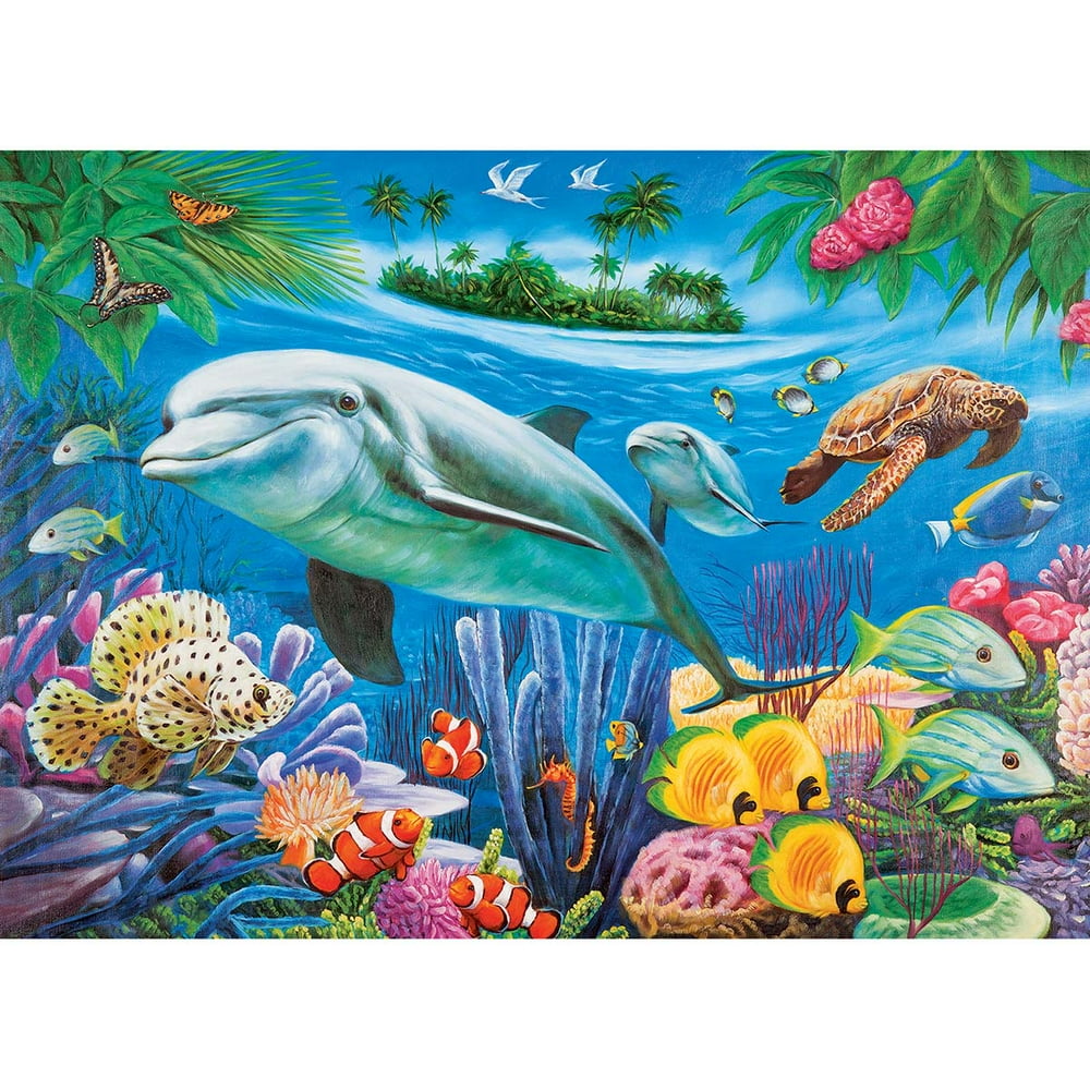 LaFayette Puzzle Factory™ Dolphin Lagoon Jigsaw Puzzle - Walmart.com ...