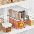 mDesign Stackable Kitchen Storage Bins with Lids and Handles ...