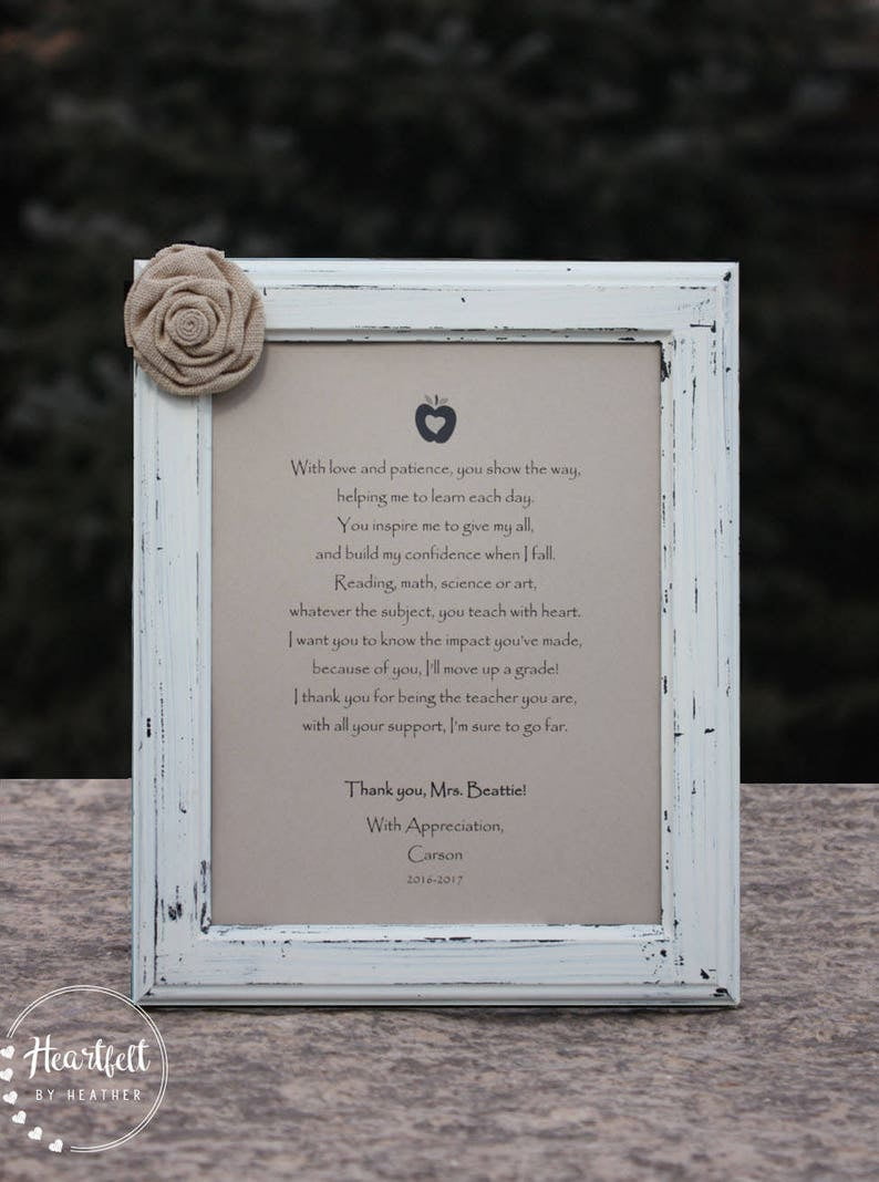 Personalized Teacher Thank You Gift Teacher Appreciation Gift End of ...