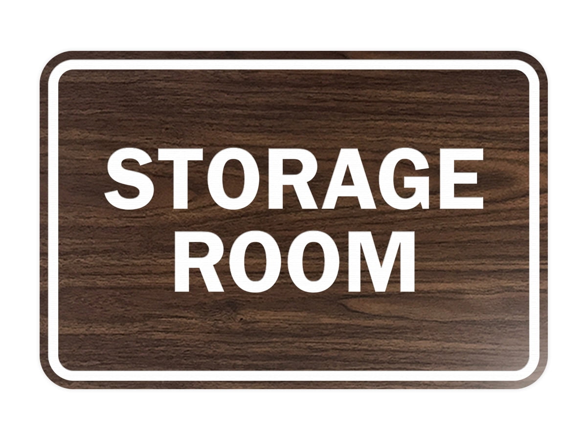 Classic Framed Storage Room Sign (Walnut) - Small - Walmart.com