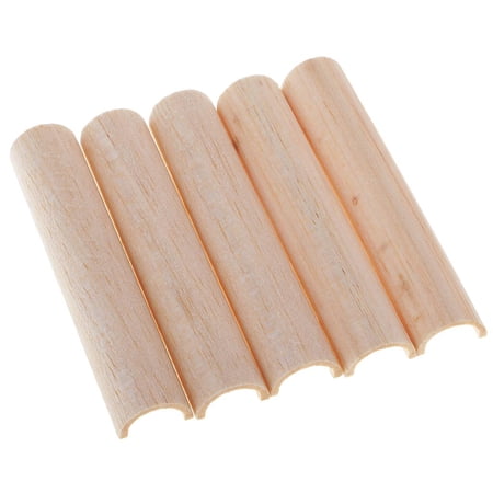 50/80/100mm Long Natural Wooden Hollow Half Round Sticks Wood Rod for ...