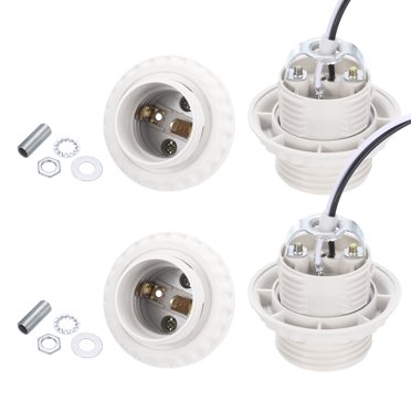 Uxcell 2.5V Bulb Holder Wire Lead Screw Base E10 Lamp Socket 1 Set ...