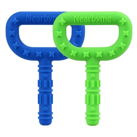 Sensory chew Toys for Baby Kids Boys and girls, 2 Pack Silicone chewing ...