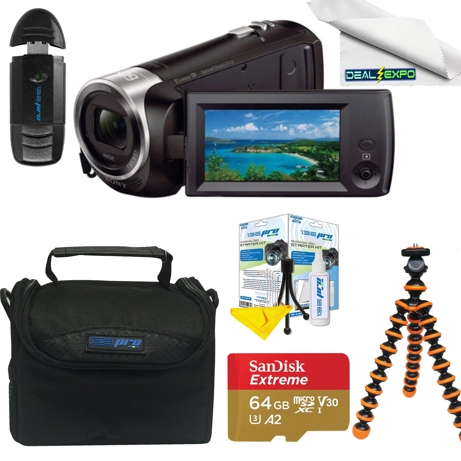 Sony HDR-CX405 1080p Full HD Handycam Camcorder Bundle with Camera ...