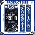 3pcs Congrats Officer Porch Banners & Police Door Banner Themed Hanging ...