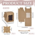 50Pcs Folding Kraft Paper Candle Storage Boxes with Visible Window ...