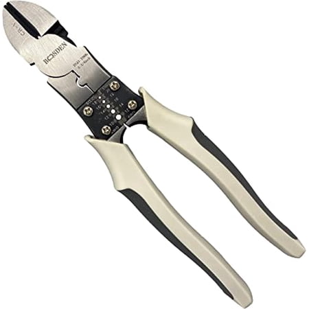 Heavy Duty with Wire Stripper Crimper,Diagonal Cutters,8 inch Side ...