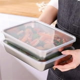 Small Oven Tray,Bexikou Stainless Steel Baking Trays Sheets Pan,Deep ...
