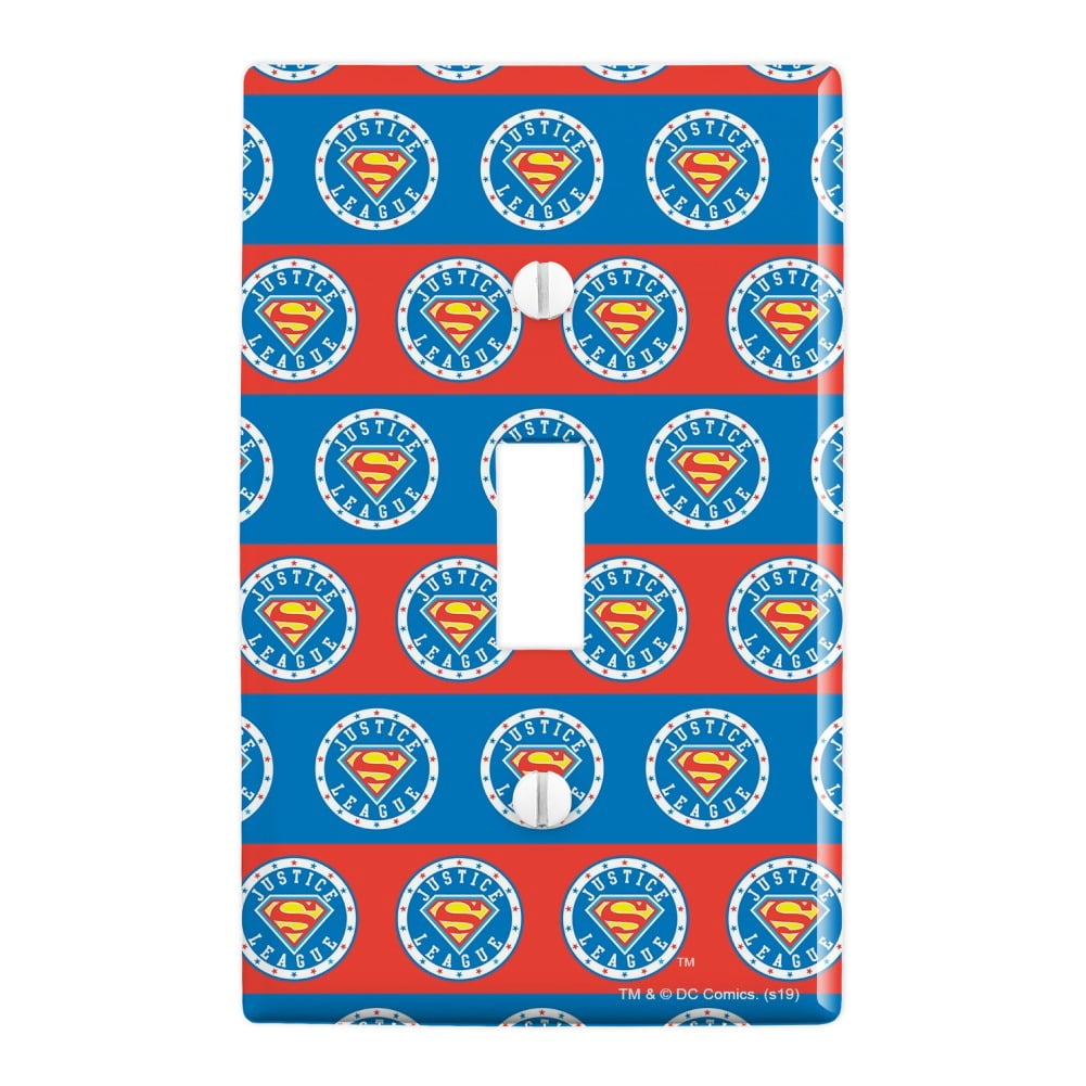 Justice League Superman Athletic Logo Plastic Wall Decor Toggle Light ...