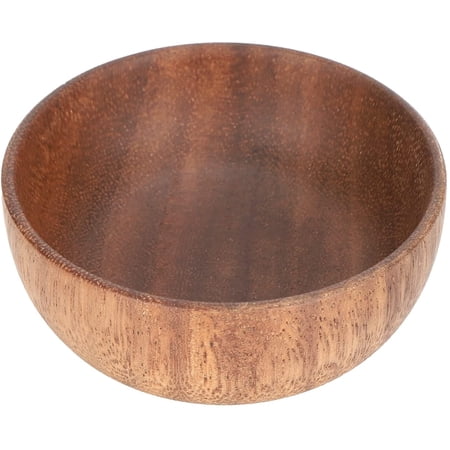 Round Wooden Bowls, Salad Bowl Serving Bowl Single Bowl Fruit Bowl Wood ...
