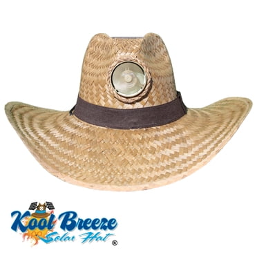 Kool Breeze Solar Cooling Straw Hat - Cowboy (M) - Walmart.com