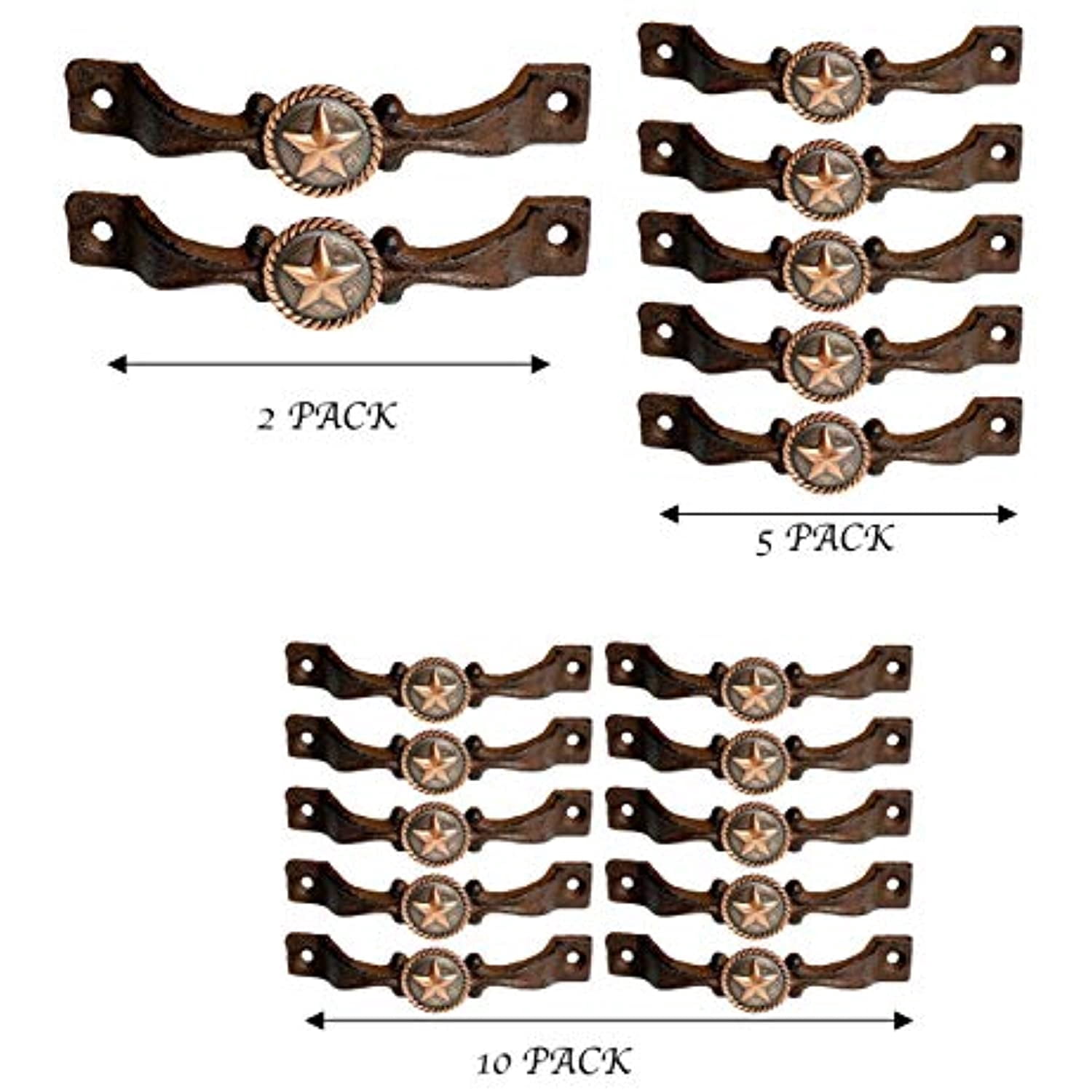 Buy Urbalabs Cast Iron Concho Kitchen Cabinet Handles and Drawer Pulls ...