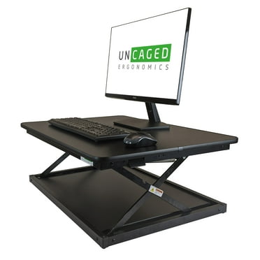 Rocelco 19" Portable Desk Riser, Height Adjustable Travel Standing Desk ...